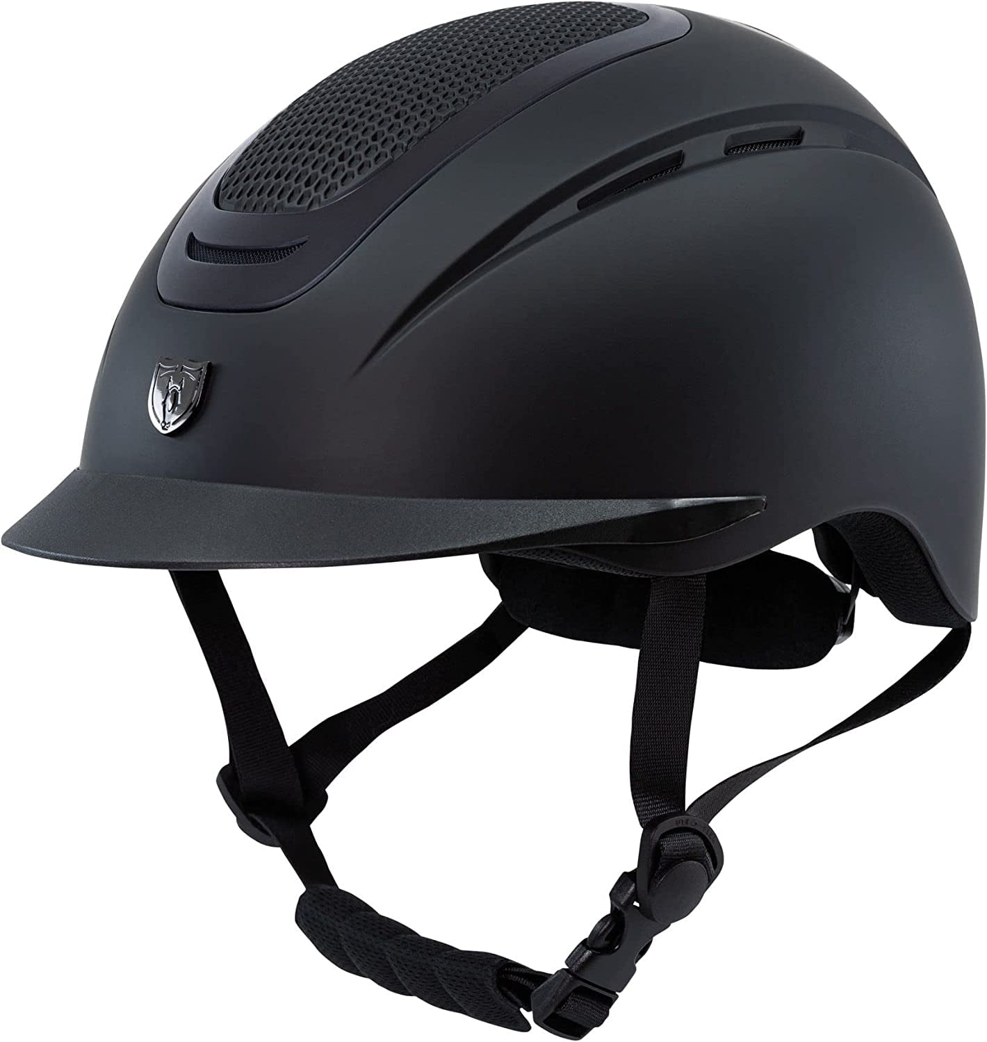 Equestrian Ultra Helmet, Matte Black Shell/Matte Blacktop/Matte Black ...
