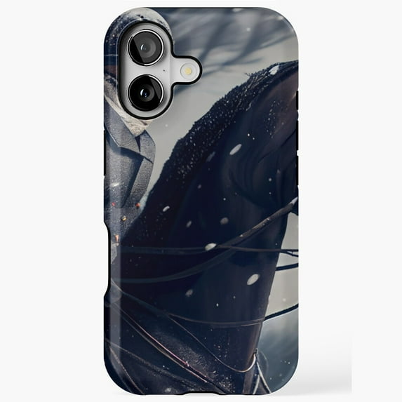 Equestrian Winter Digital Art Phone Case with iPhone 17 to 11 Pro Max ...