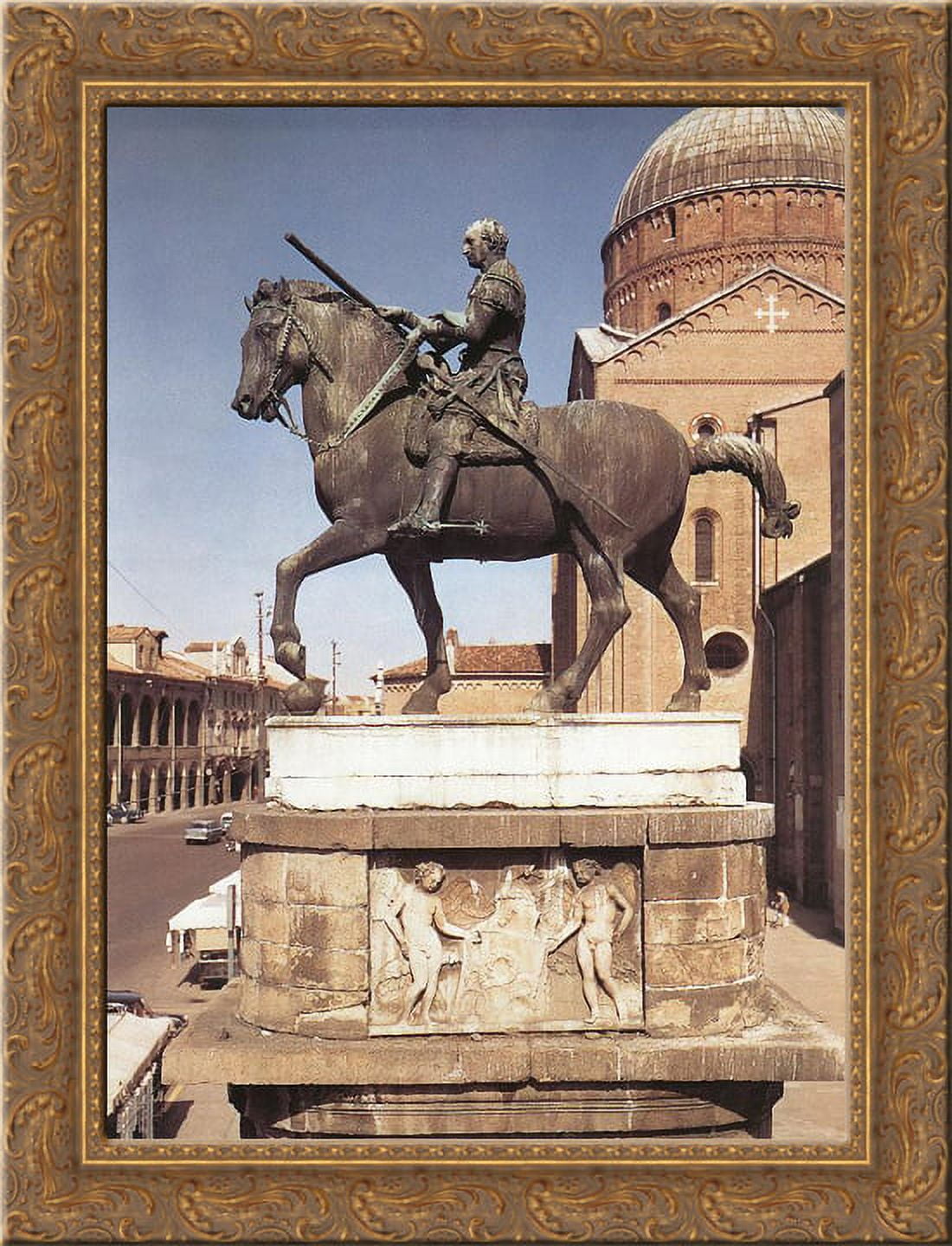 Equestrian statue of Gattamelata at Padua 24x18 Gold Ornate Wood Framed ...