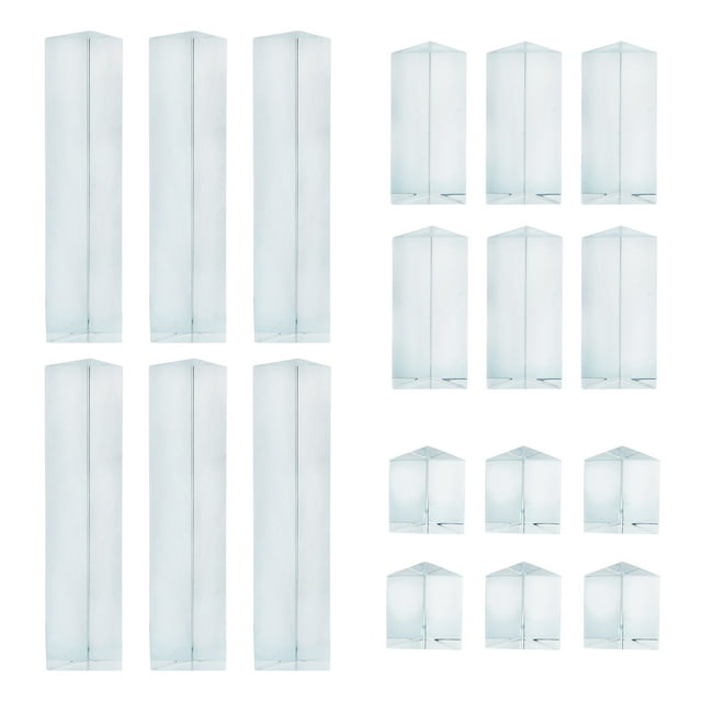 Equilateral Prisms 18pc Set - 6 Each of 1", 2", & 4" Lengths, 25mm Face ...
