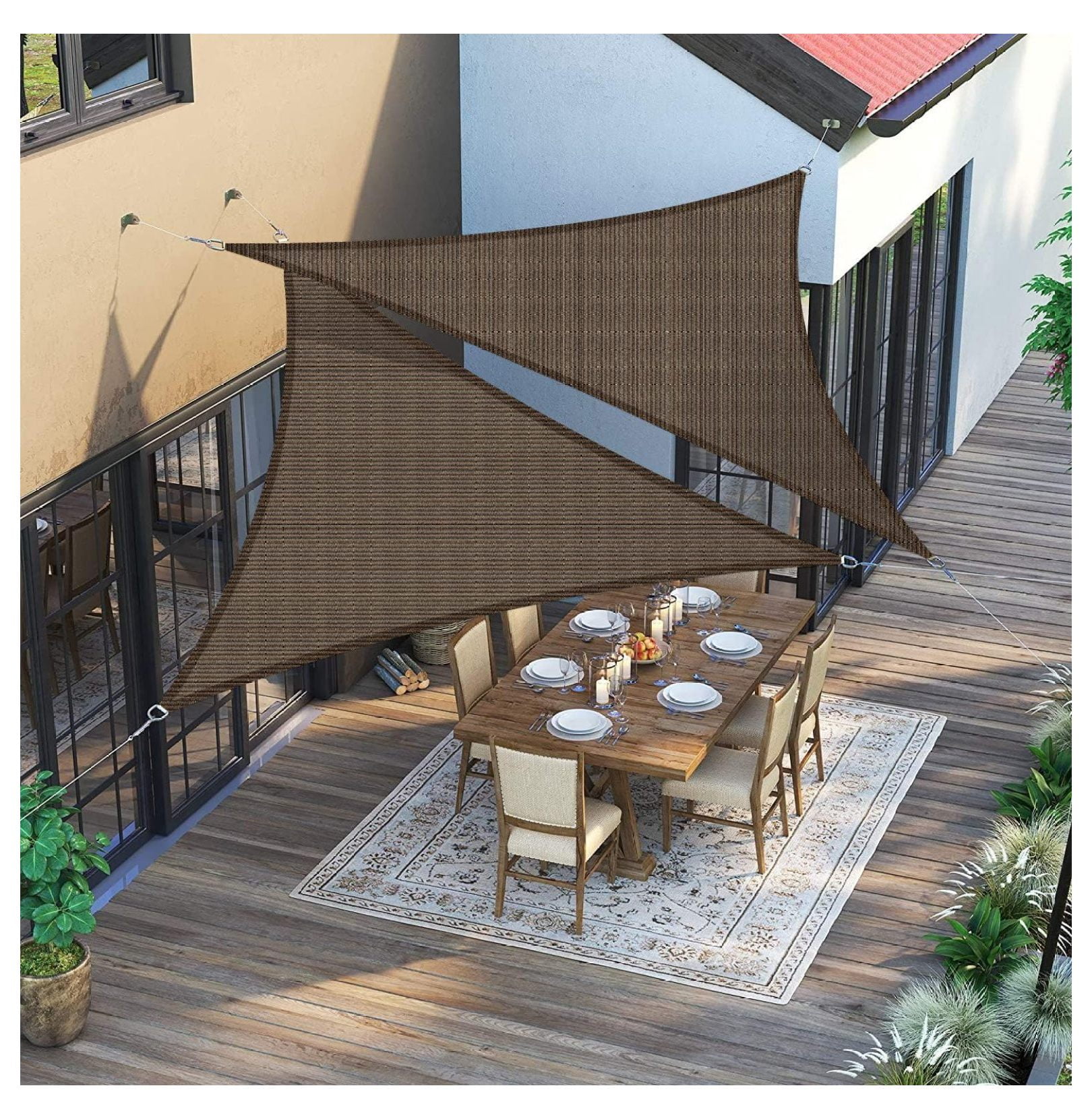 Equilateral Triangle Shade Sail 12' x 12' x 12' Canopy to Block ...