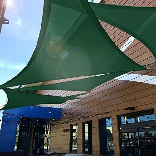 Equilateral Triangle Sun Shade Sails Canopy 195GSM Green 4' X 4' X4 ...