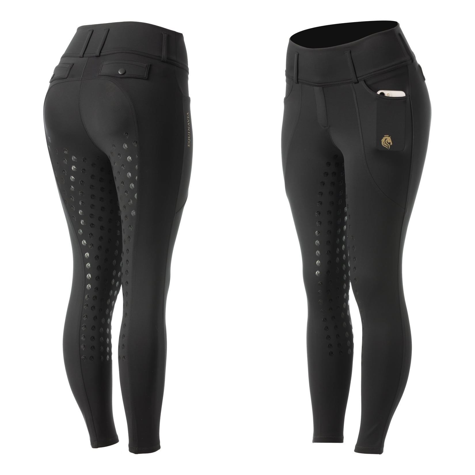 Equinavia Linnea Womens Horse Riding Compression Full Seat Breeches ...