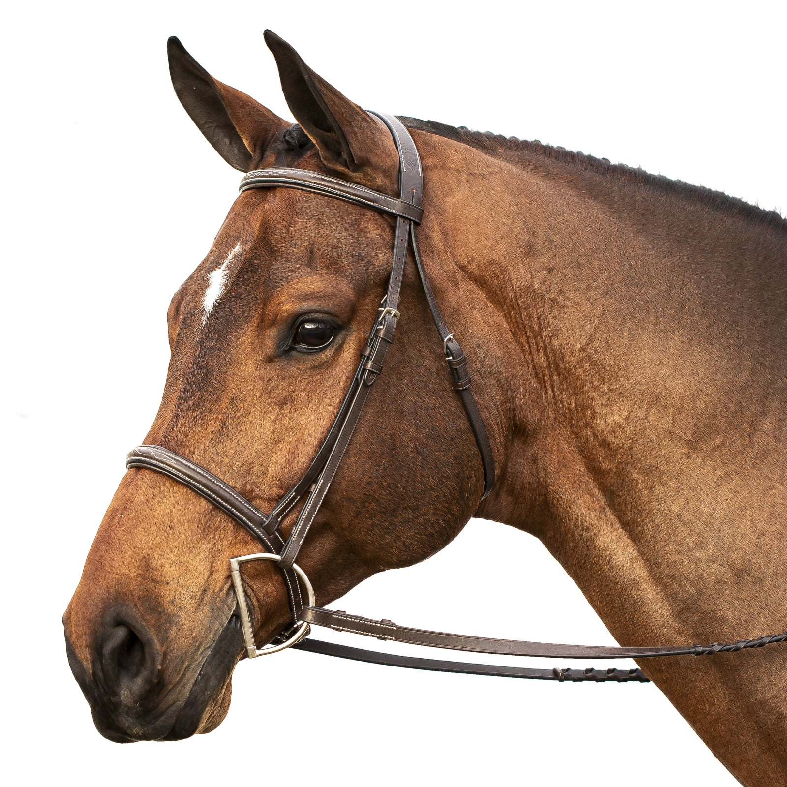Equinavia Saga Adjustable Padded Fancy Stitched Hunter Bridle with ...