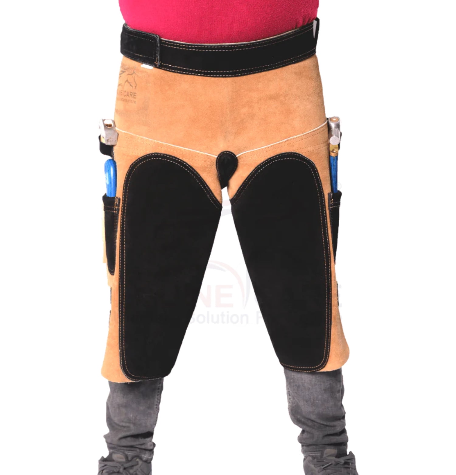 Equine Care 25-Inch Farrier Chaps Apron with Cowhide Suede Leather - 2 ...