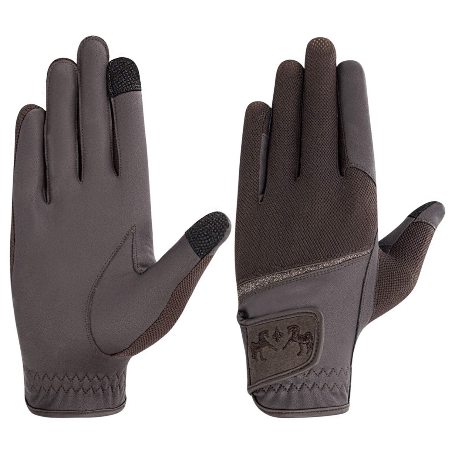 Equine Couture Aerocool Touch Screen Riding Gloves with Glitter ...