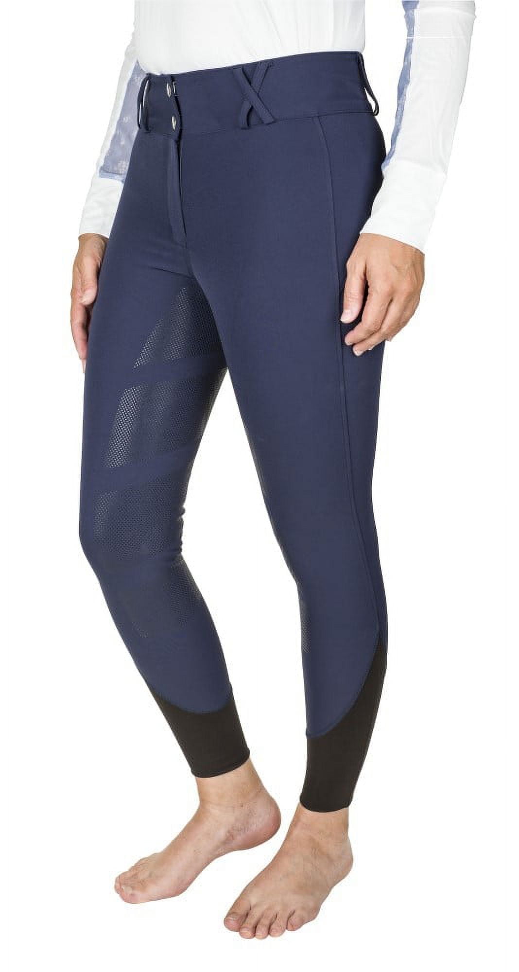 Equine Couture Charlotte Silicone Full Seat Breech- Navy- 28 - Walmart.com
