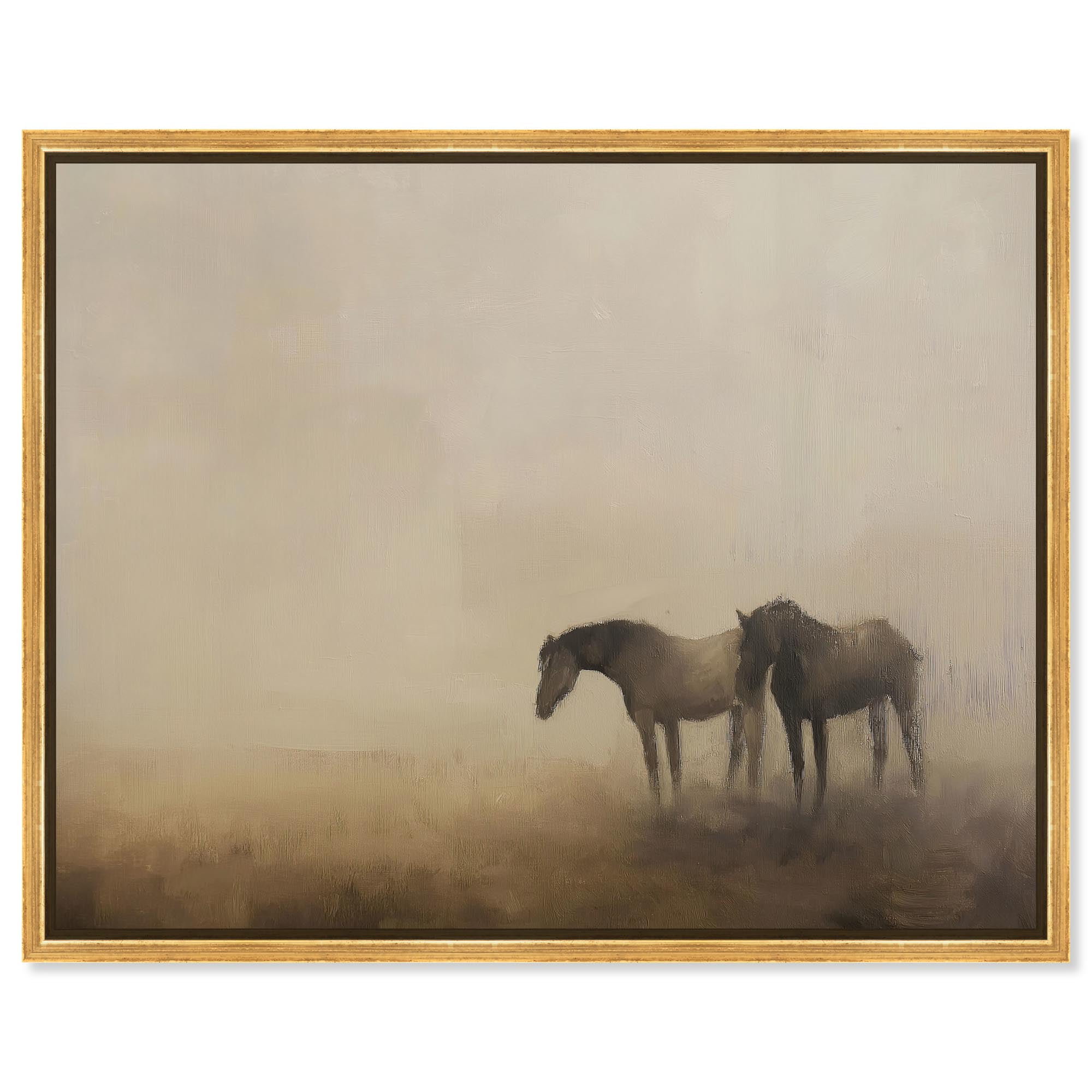 Equine Duo Canvas Western Wall Art by Art Remedy, Gold Frame, 20 x 16 ...