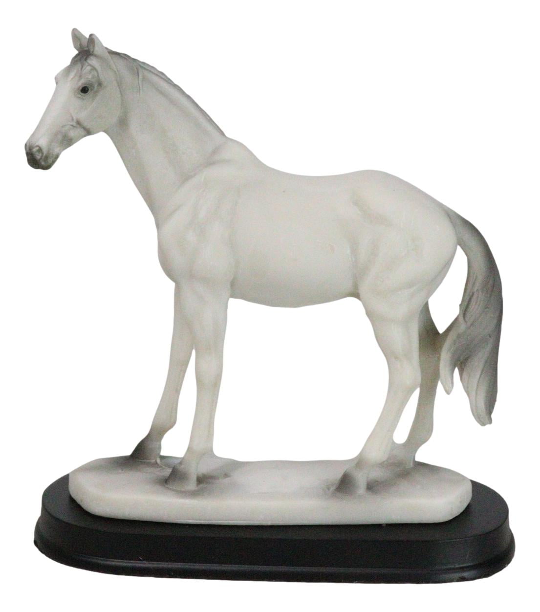 Equine Rare Breed Camarillo White Horse Steed Model Figurine On Base 6. ...
