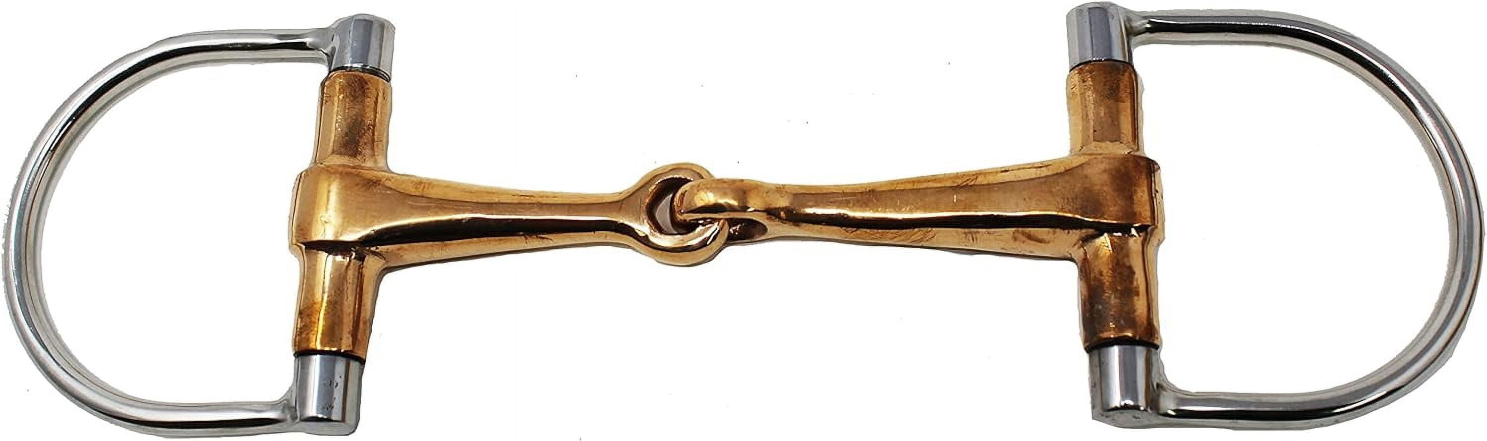 Equine Stainless Steel D-Ring Snaffle Copper Mouth Horse Bit Tack 35444 ...