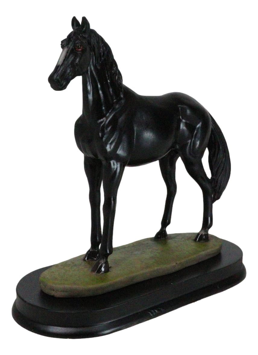 Equine Thoroughbred Pride Black Beauty Horse Steed Model Figurine On ...