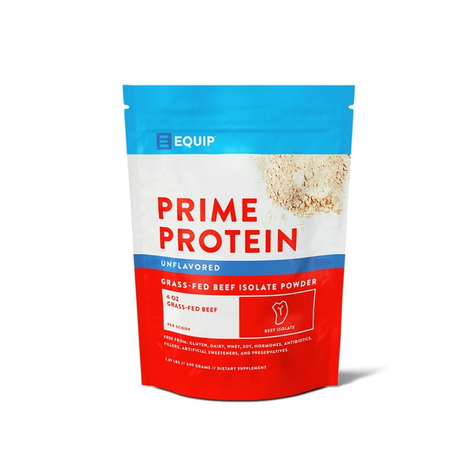 Equip Foods Unflavored Prime Protein Powder Grass-Fed Beef Isolate ...
