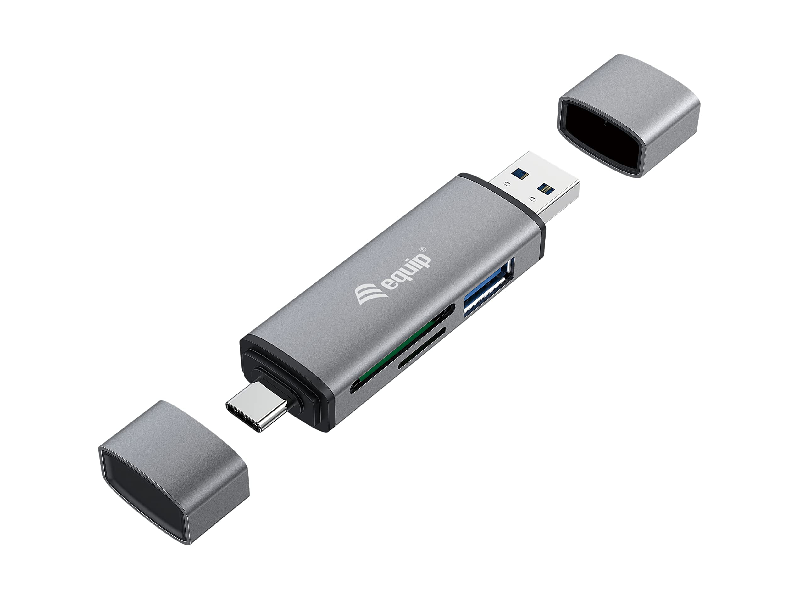 Equip USB 3.0 HUB OTG SB-C & USB-A SD/MicroSD Card Reader - Walmart.com