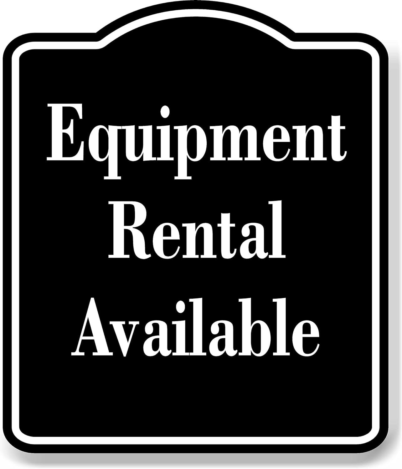 Equipment Rental Available Archery BLACK Aluminum Composite Sign, 15 ...