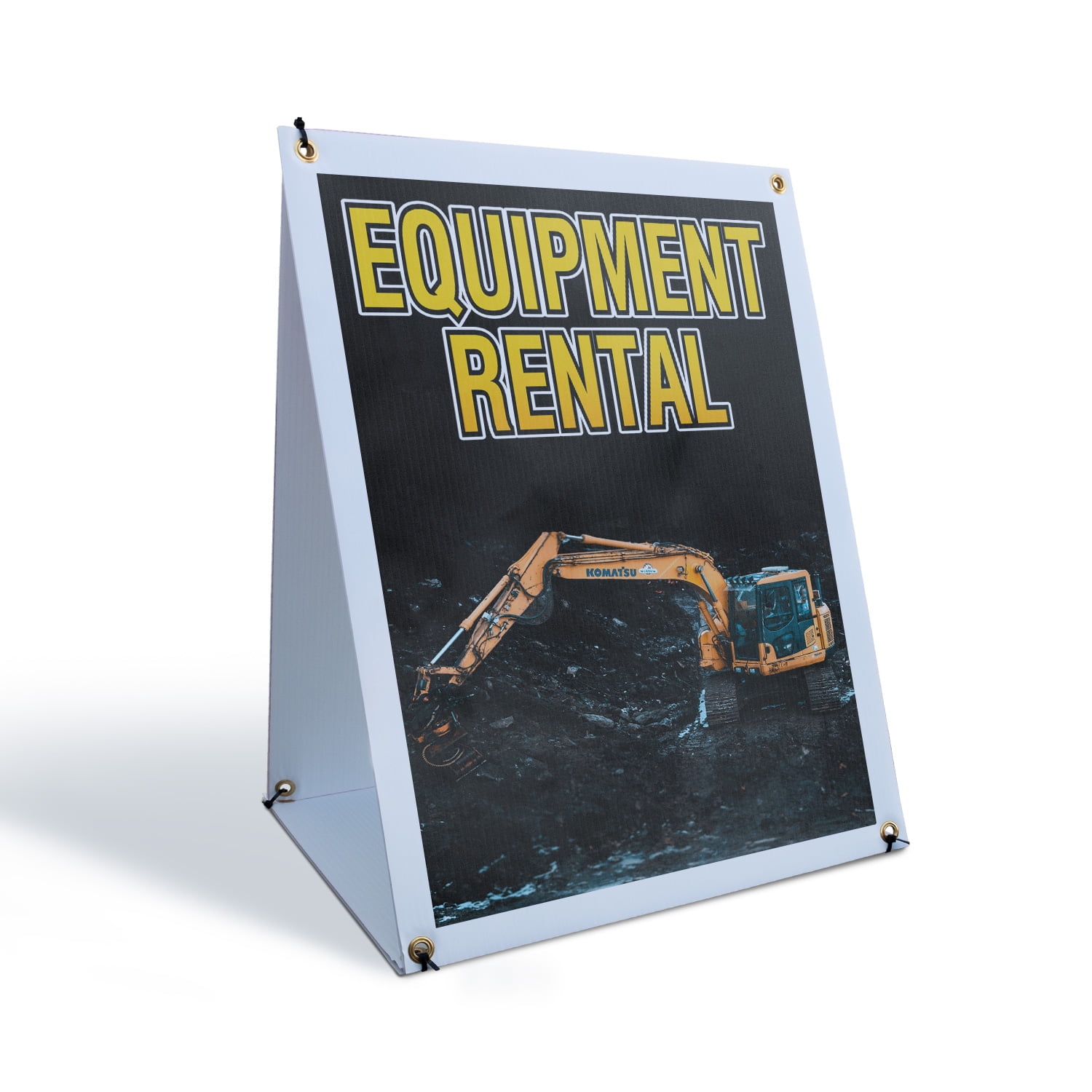 Equipment Rental Sidewalk Sign 18 Inch x 24 Inch A-Frame Images On Both ...