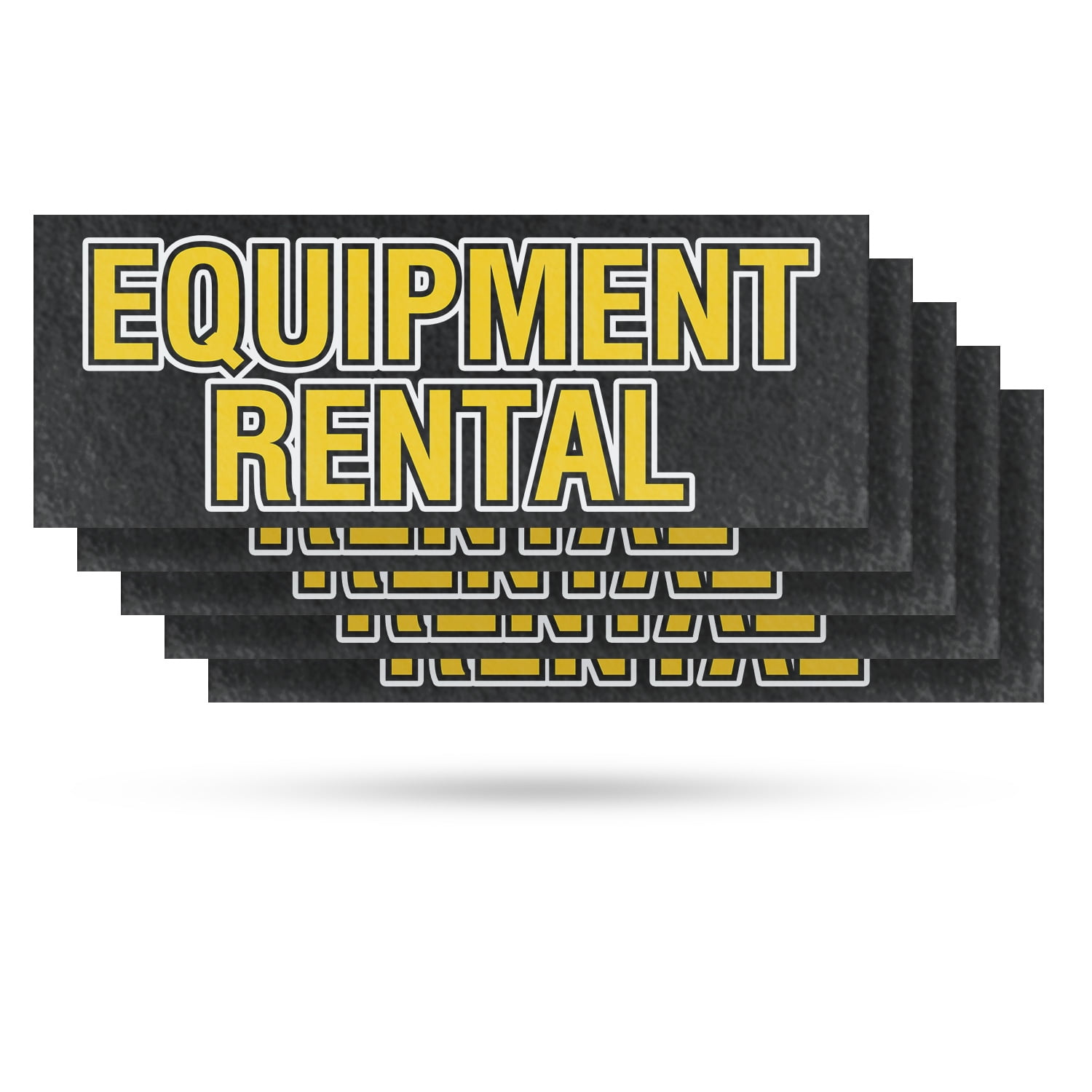 Equipment Rental Vinyl Decal 5 Pack of 24 Inch x 9 Inch Weatherproof ...
