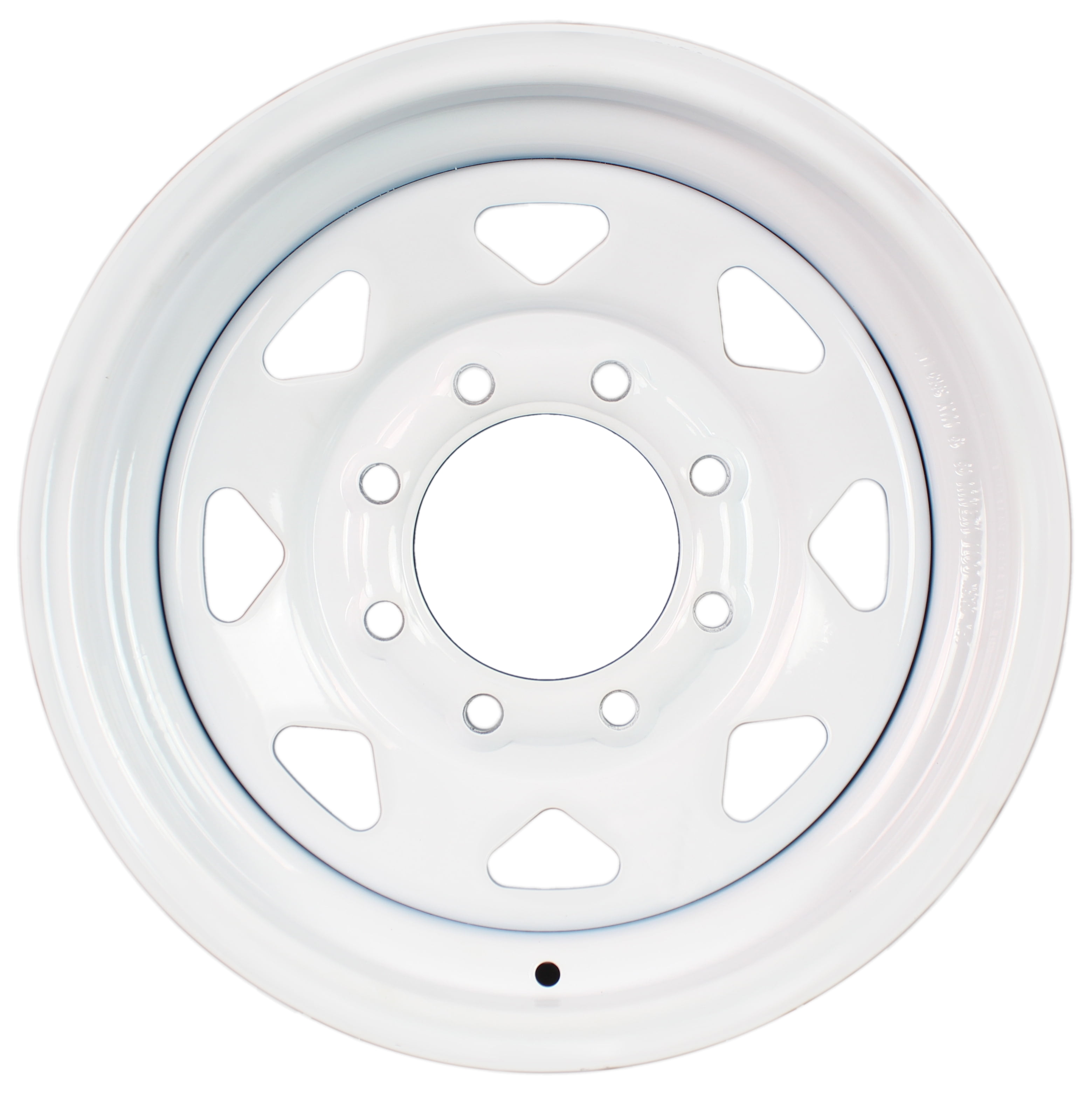 "eCustomhitch 16X6 Steel White Spoke Trailer Rim Wheel, 8 Lug 6.5 ...