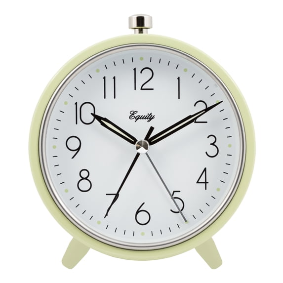 Equity, 5-Inch Silent Sweeping Quartz Alarm Clock, 20090, Light Green ...