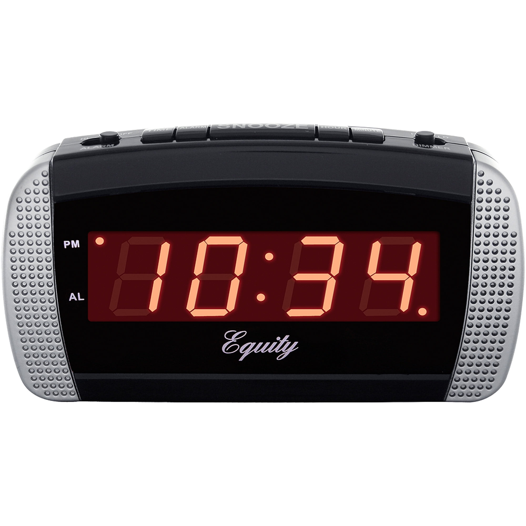Equity 30240 Silver/Black Super Loud LED Alarm Clock - Walmart.com