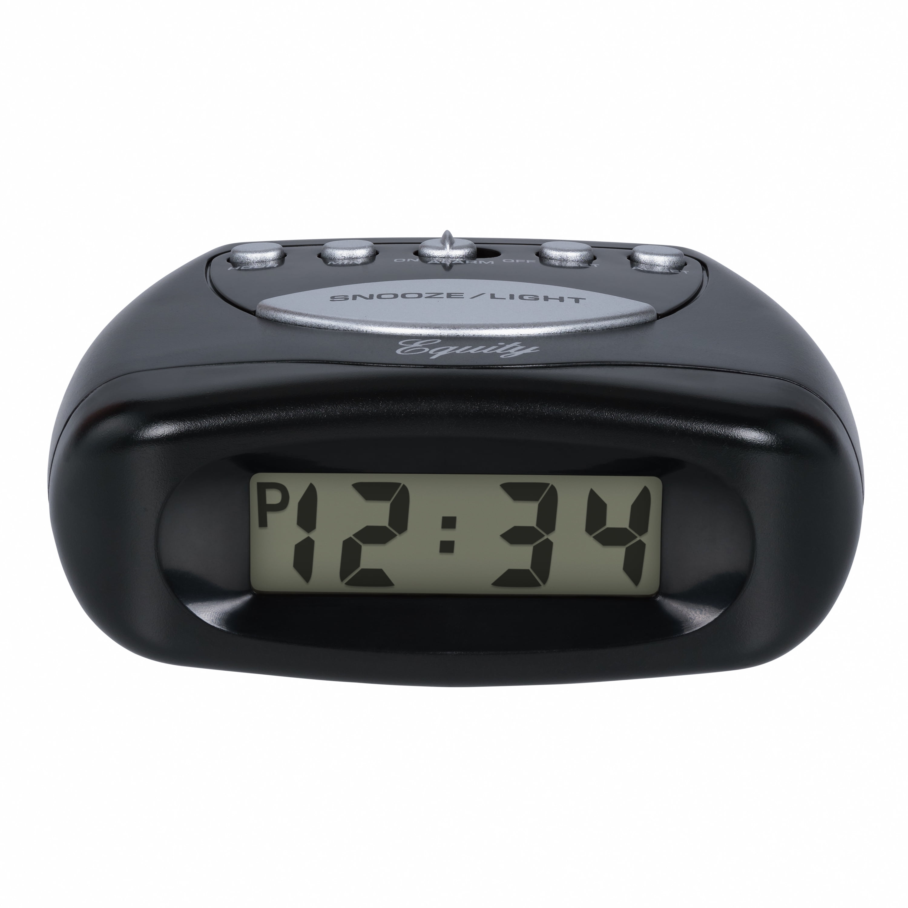 Equity 31003 Small Black Battery-Powered LCD Digital Alarm Clock ...