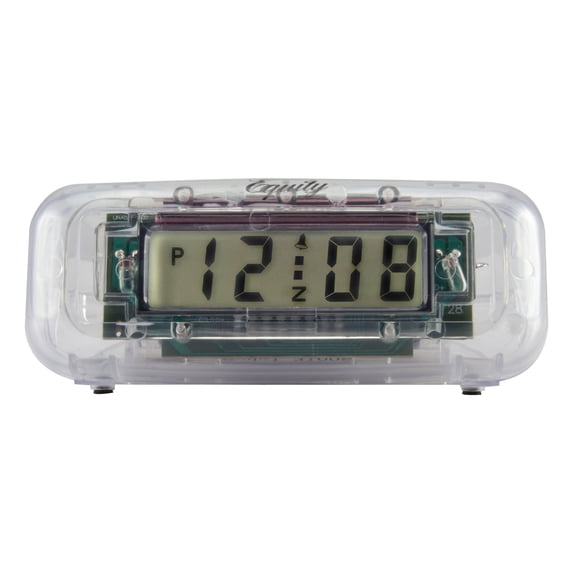 Equity 31008 Small Clear Battery-Operated LCD Bedside Alarm Clock ...