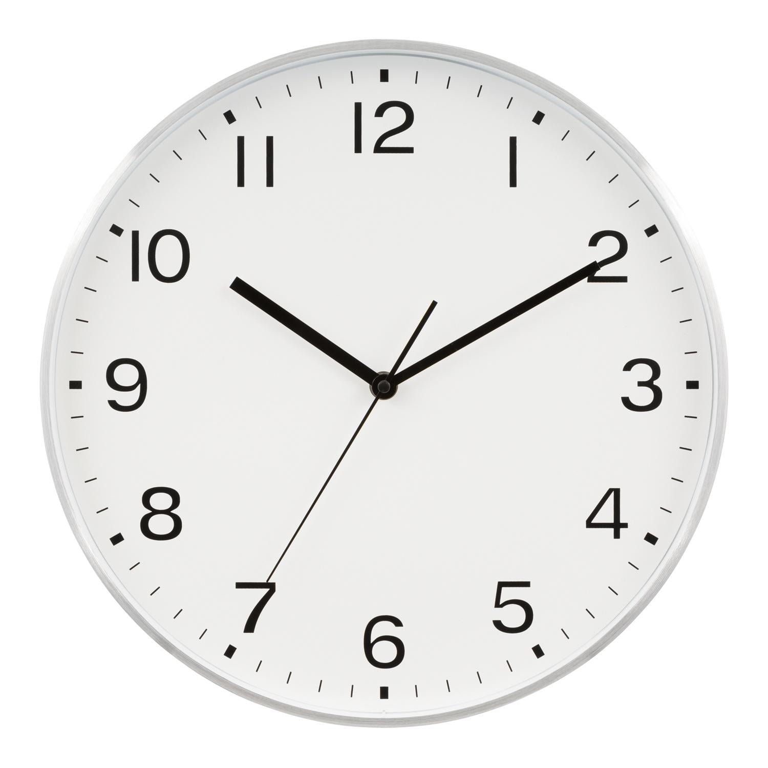 Equity 13" Brushed Metal Analog Quartz Wall Clock, 46021 - Walmart.com