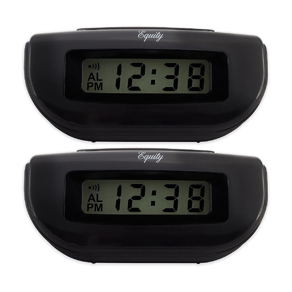 Equity Digital Alarm Clock Black, 2 Pack - Walmart.com