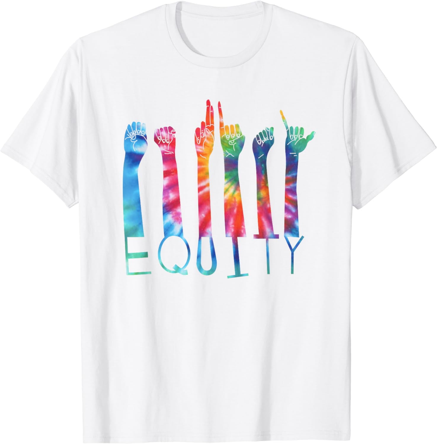 Equity Tie Dye Shirt ASL Sign Language Inclusive Diversity T-Shirt ...