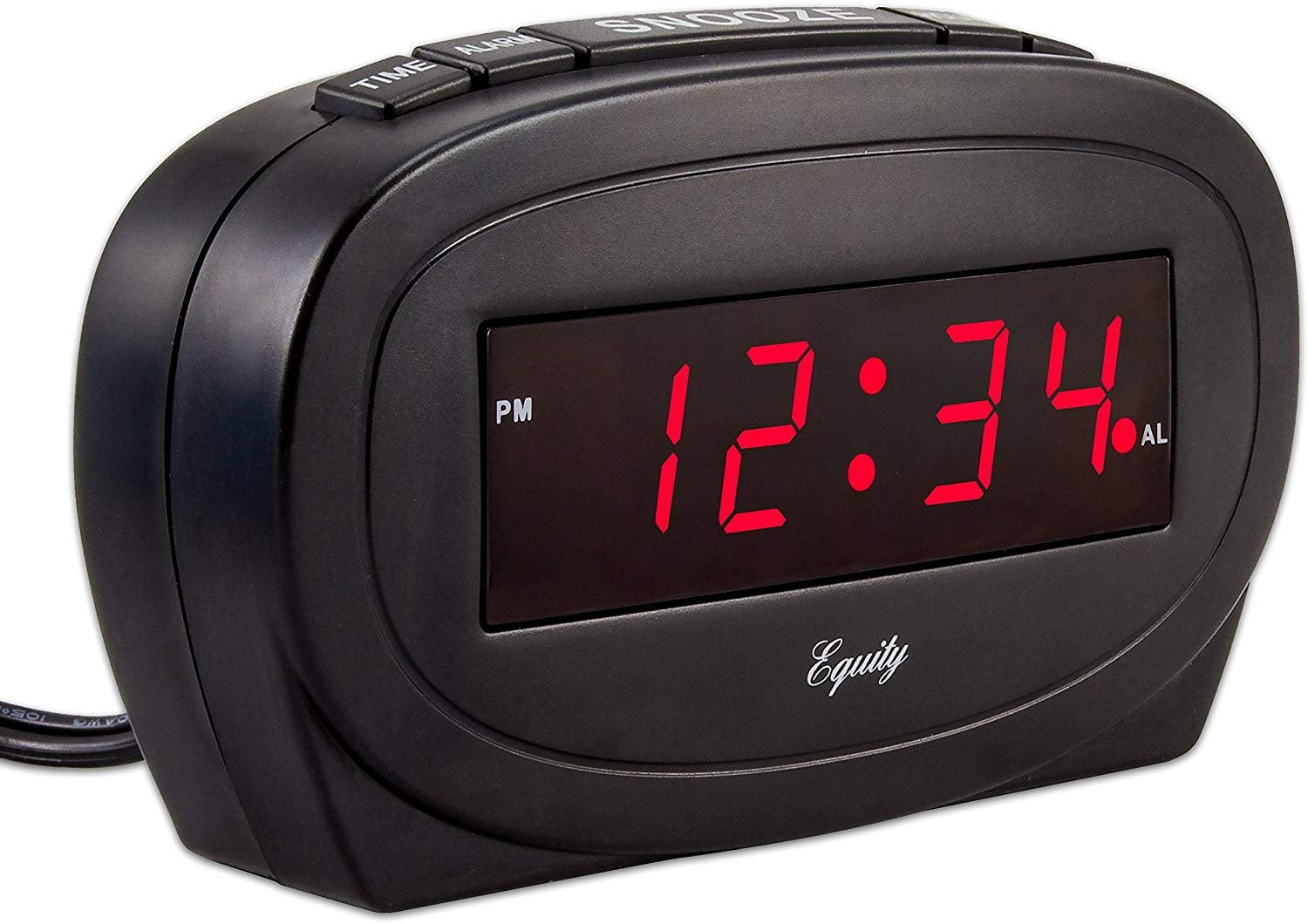 Equity LED Alarm Clock 30228 - Digital Display, Snooze Function - Red ...