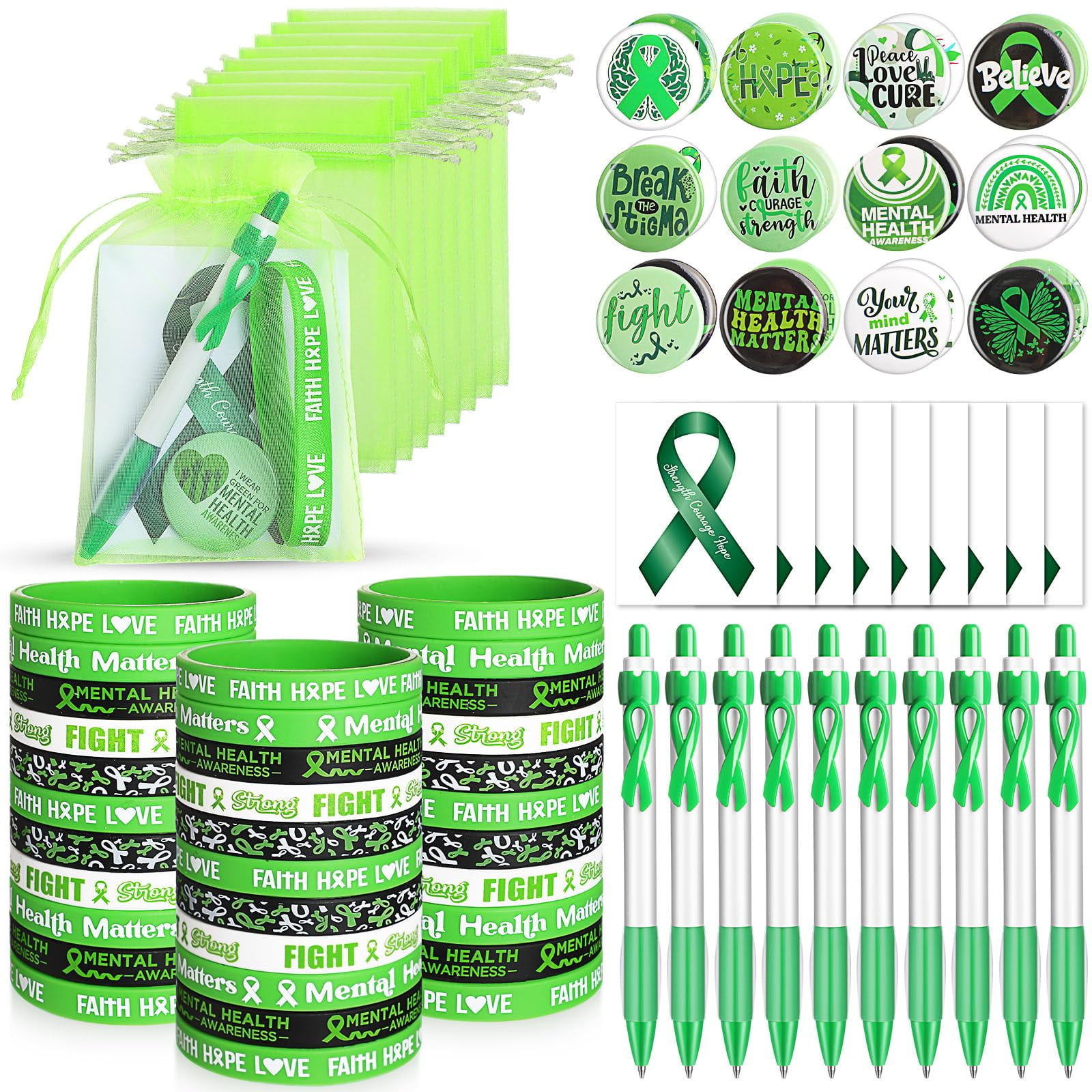 Equsion 121 Pcs Mental Health Awareness Items Gifts Set Mental Health ...