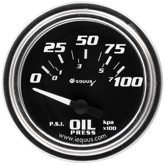 Equus E7264 2" 90 Degree Sweep Elec Oil Pressure 7000 Series, Chrome ...