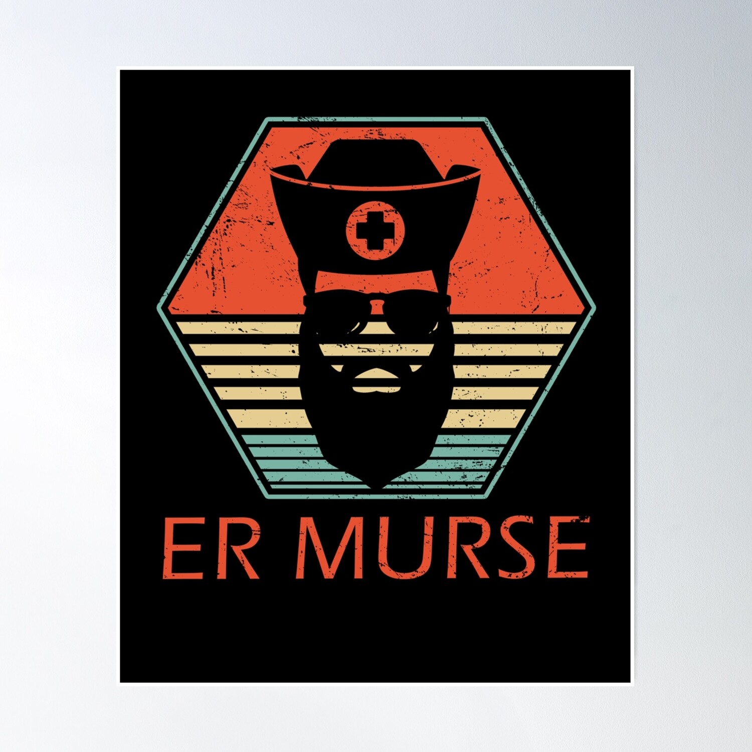 Er Murse Funny Male Nurse Poster Wall Art, Modern Wall Decor, 8x12 ...
