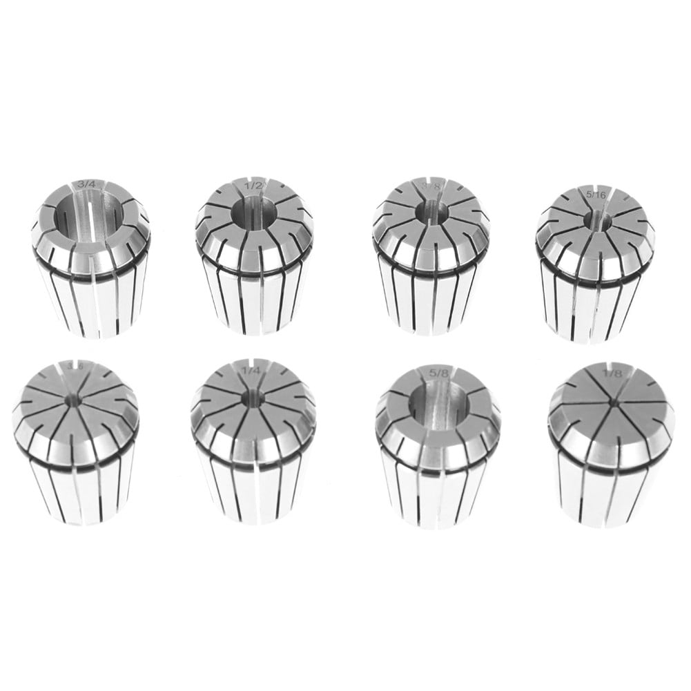 Er11/Er16/Er20/Er25/Er32/Er40 Spring Collet Set For Cnc Milling Lathe Machine (8pcs ER32（1/8-3/4 ...