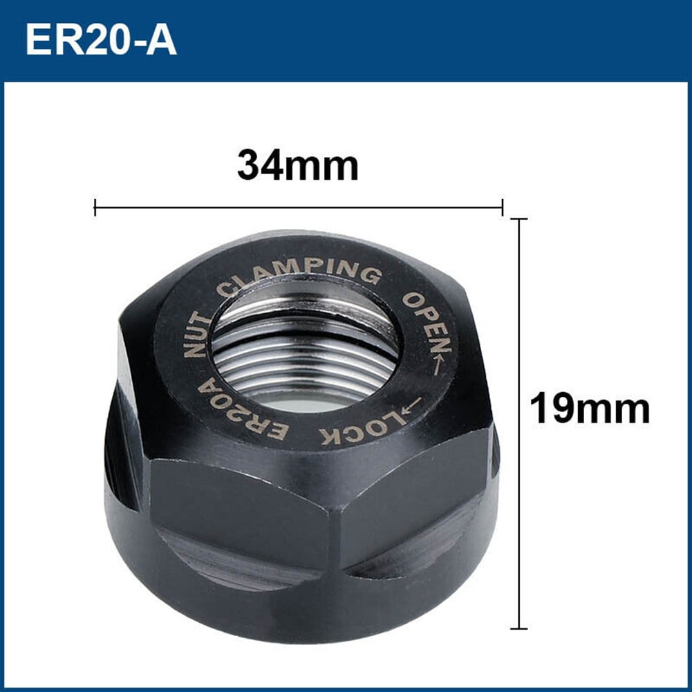 ER8-ER40 A/M/UM Collet Clamping Nuts For CNC Lathe Milling Router Bit ...