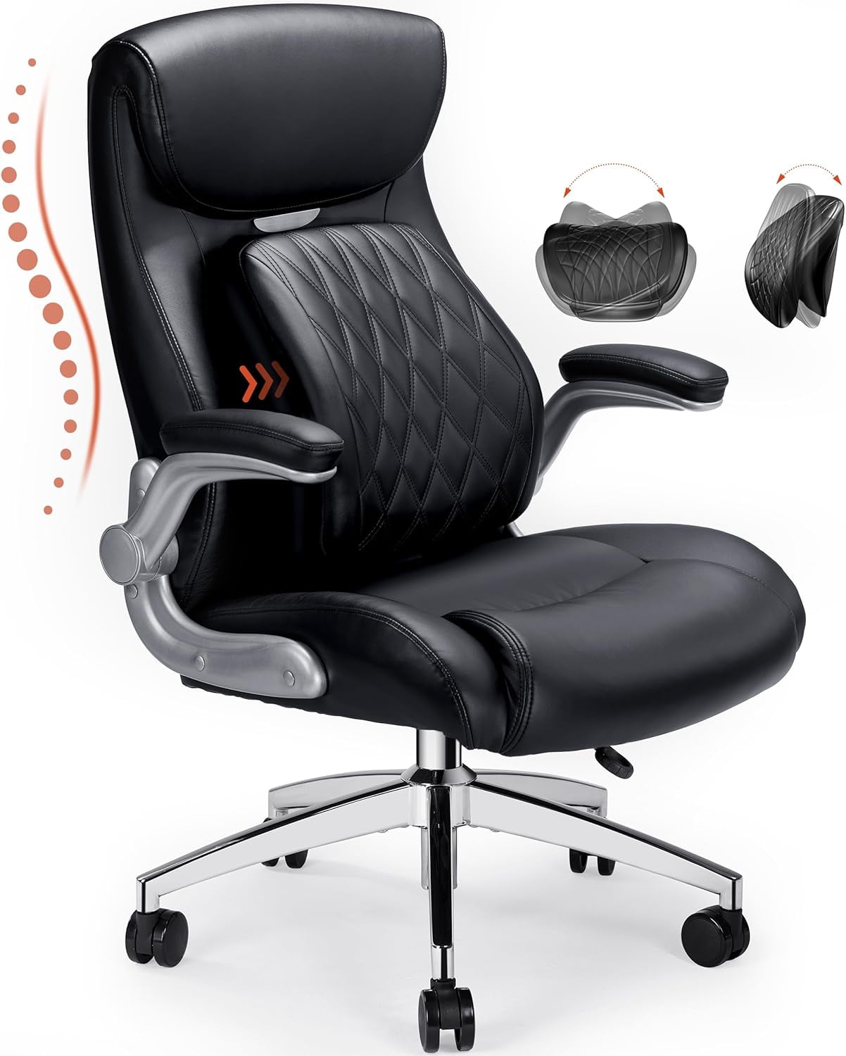 ErGear Executive Office Chair, Posture PU Leather Office Chair with ...