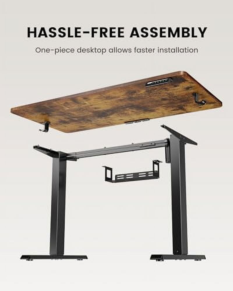 ErGear Whole Piece Standing Desk with 59x24 inch Desktop, Adjustable ...