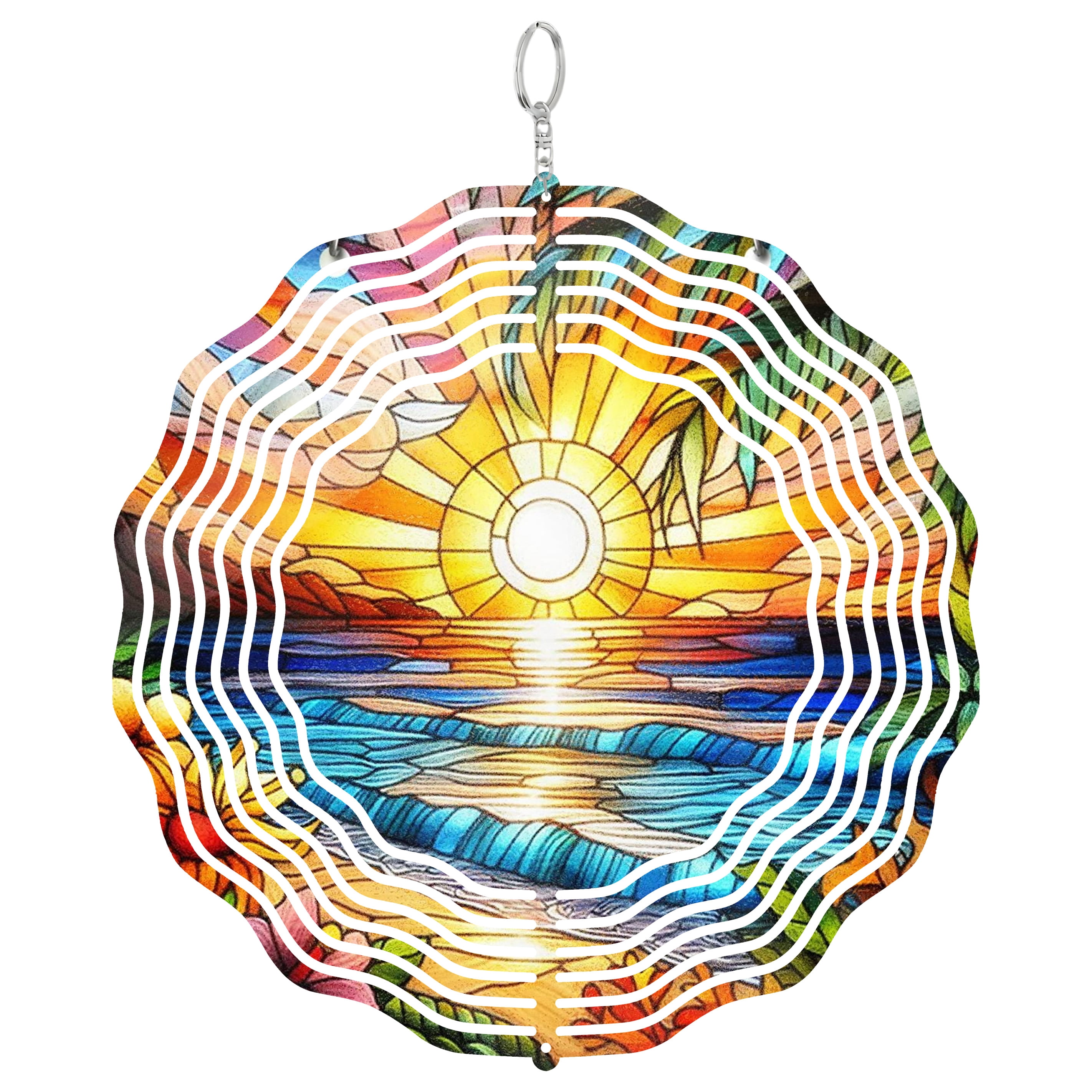 Era Gift Beach Sunset Sun Catcher, 3D Wind Spinner Style UV Printed ...