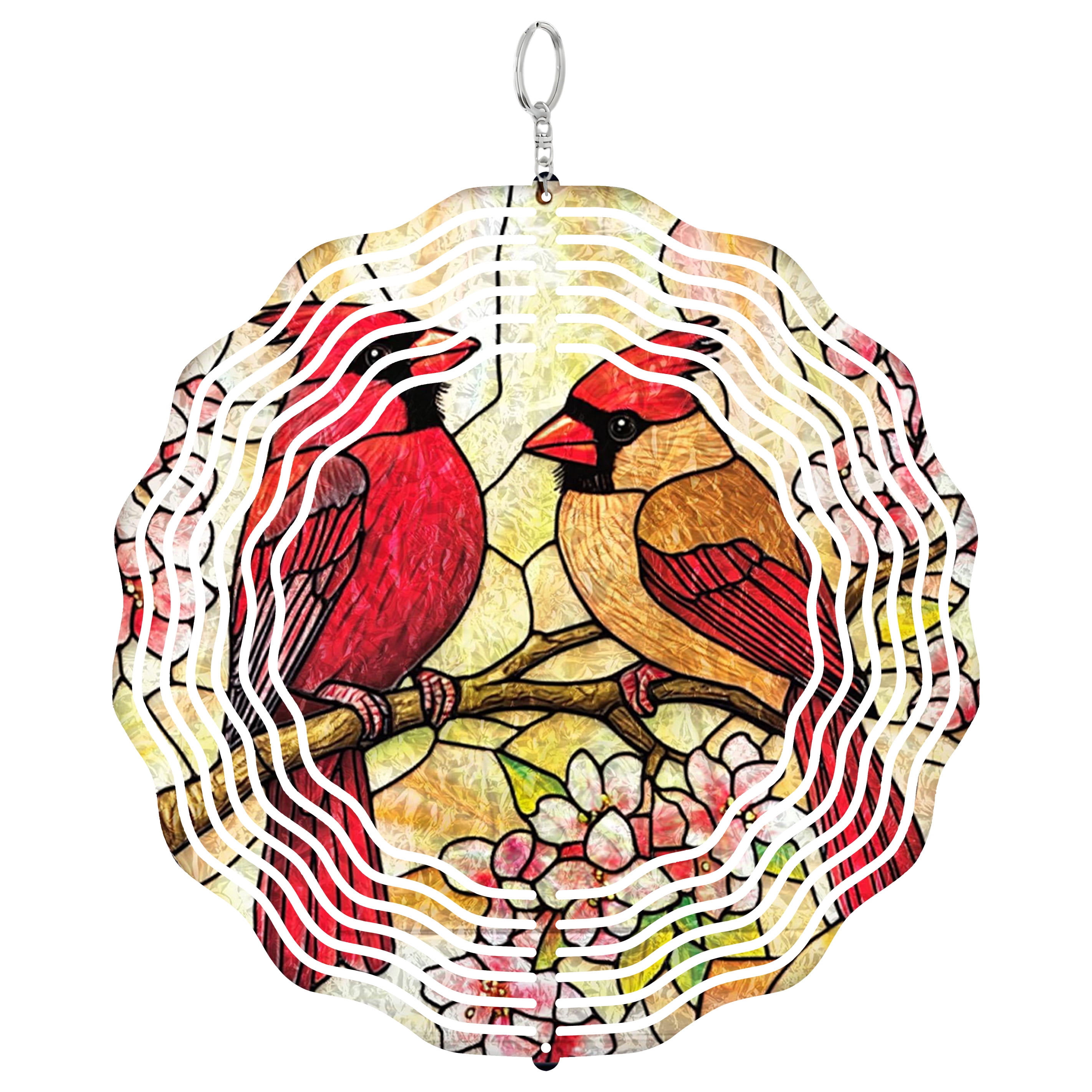 Era Gift Cardinal Couple Sun Catcher, 3D Wind Spinner Style UV Printed ...