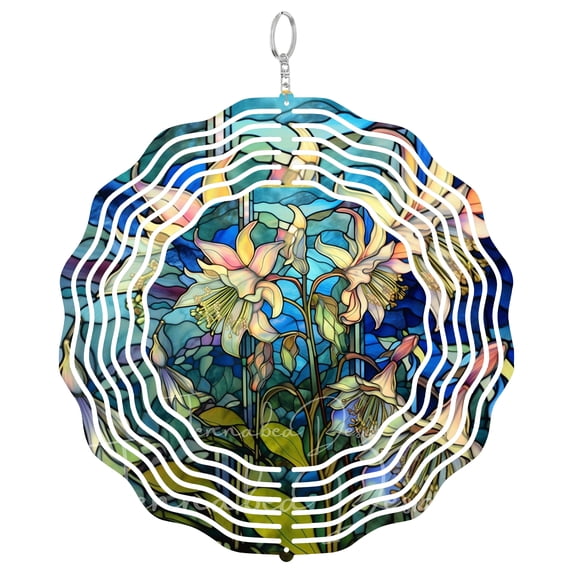 Era Gift Columbine Garden Flowers Sun Catcher 3D Wind Spinner ...