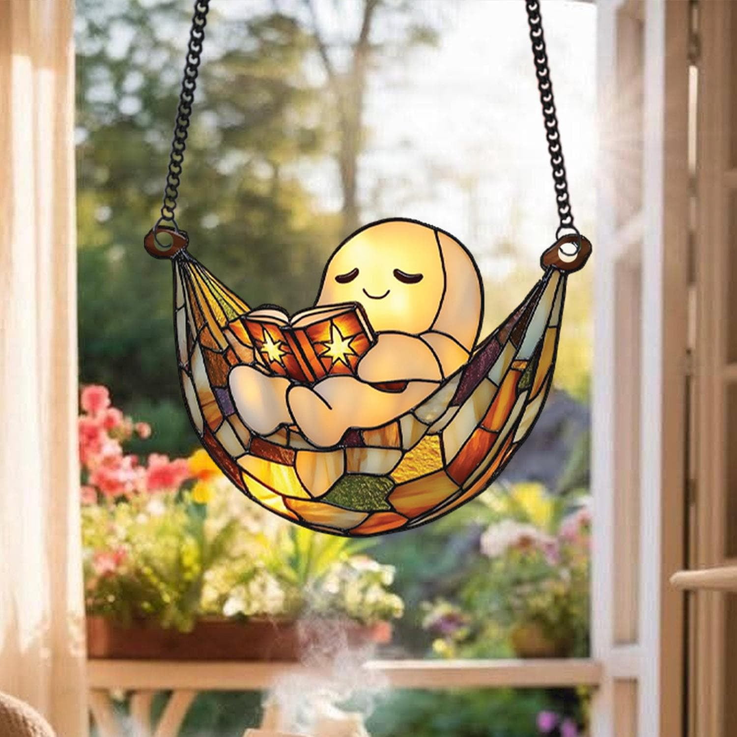 Era Gift Cute Ghost Monstera Acrylic Suncatcher,Halloween Ghost ...