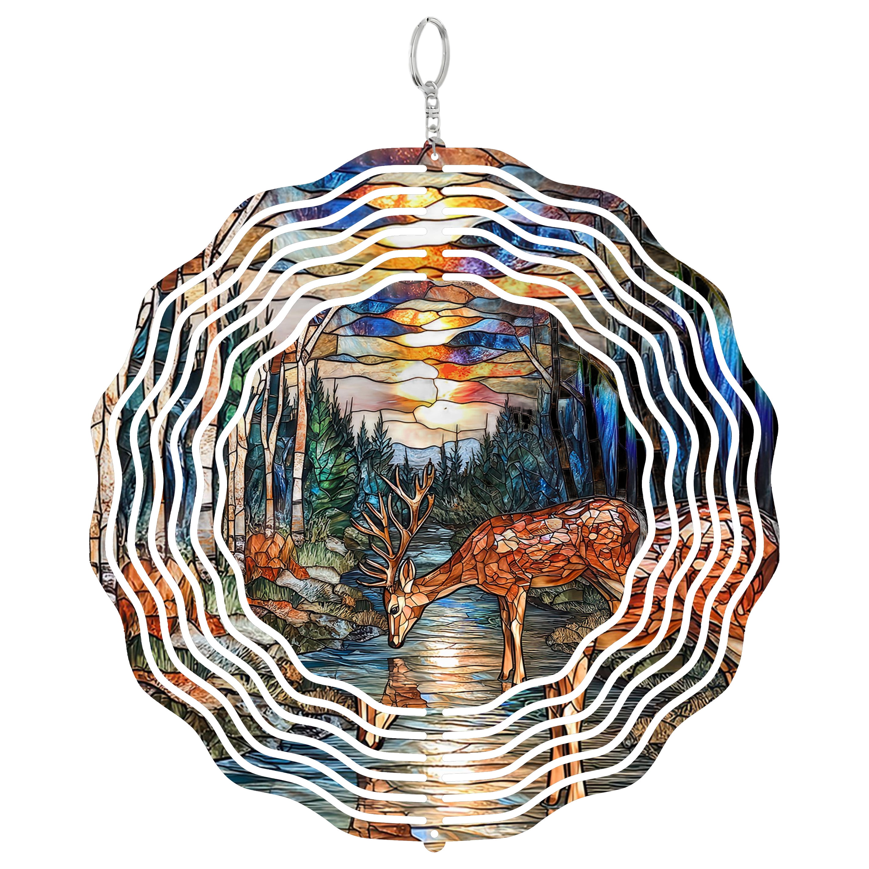 Era Gift Deer Forest Wind Spinner, Woodland Nature 3D Kinetic Art ...