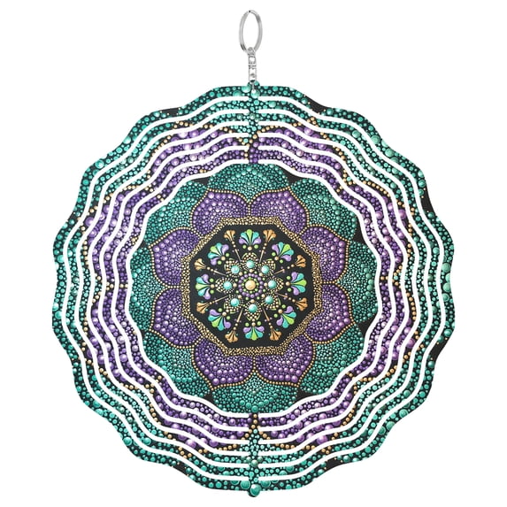 Era Gift Dot Art Mandala Sun Catcher 3D Wind Spinner, Stainless Steel ...