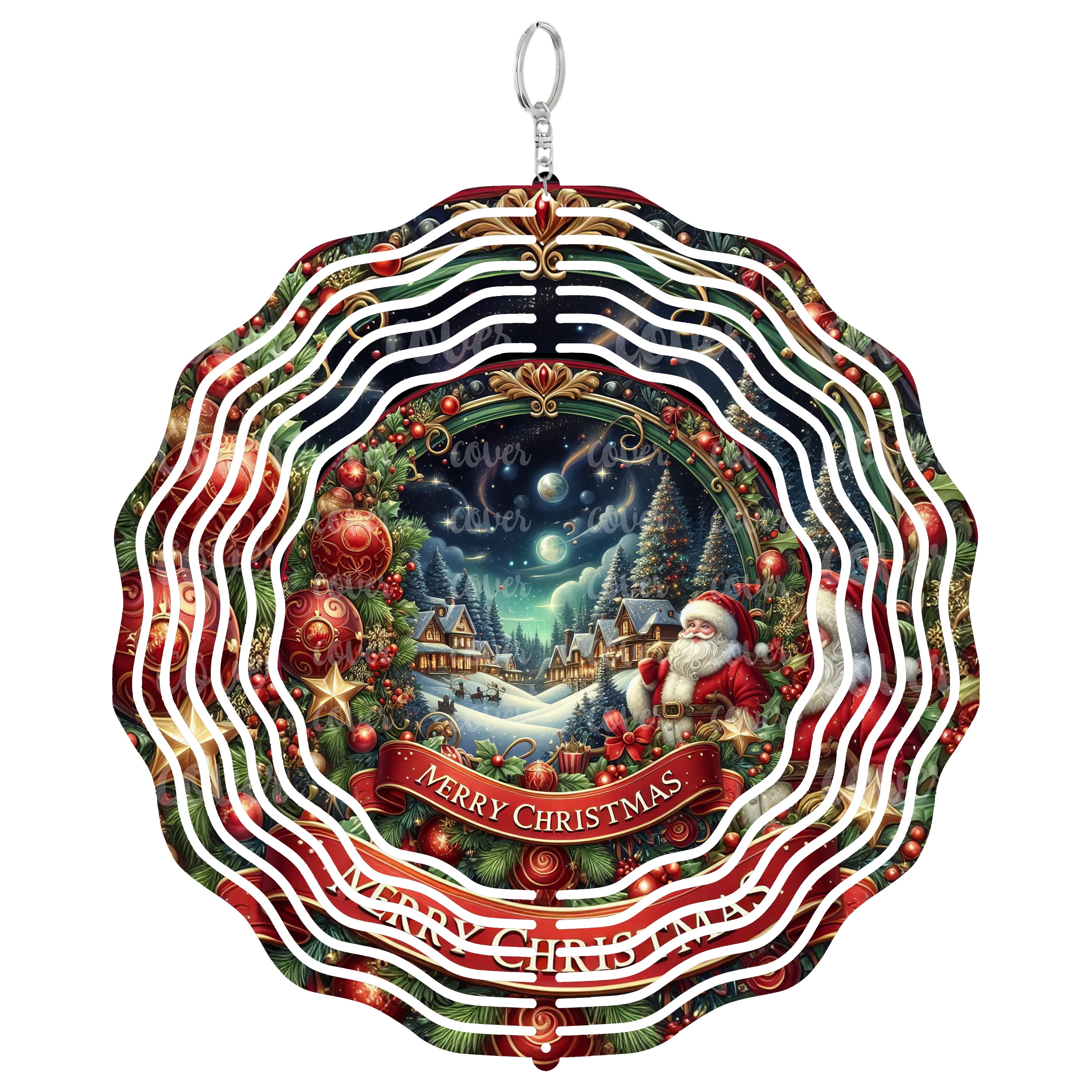 Era Gift Elegant Santa Claus Wind Spinner, Christmas 3D Kinetic Art ...