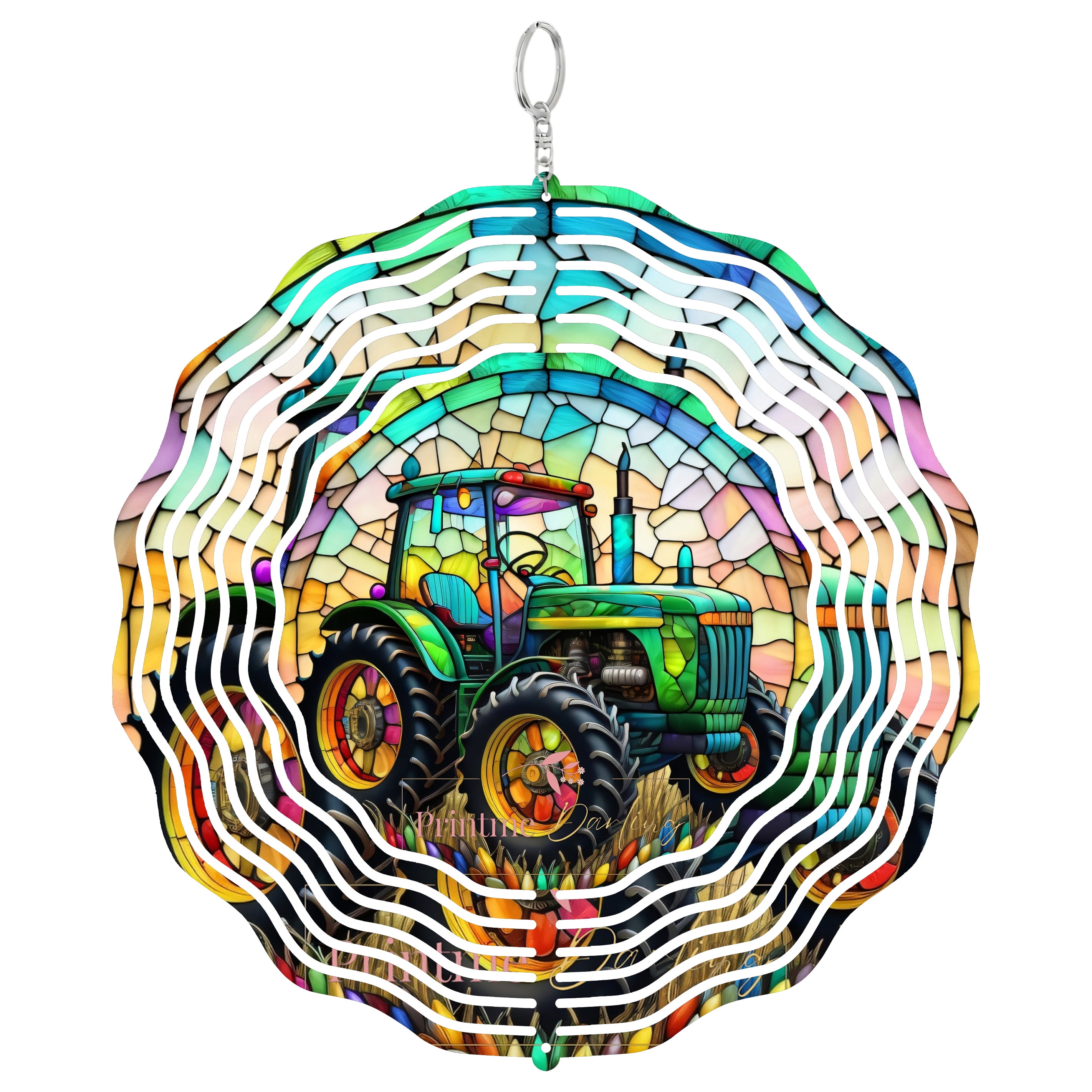 Era Gift Farmhouse Tractor Wind Spinner, Rustic Country 3D Kinetic Art ...