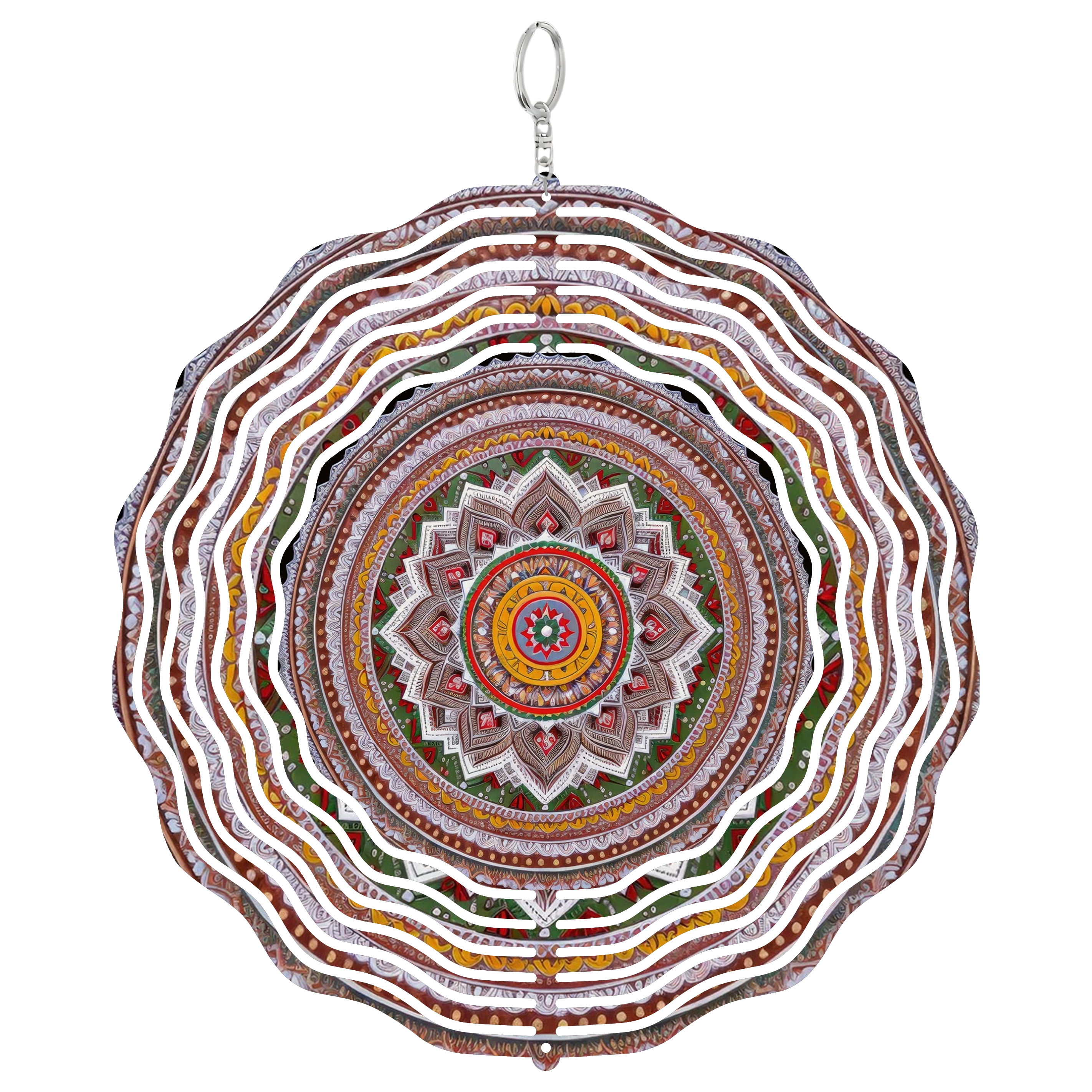 Era Gift Geometric Mandala Motif Sun Catcher 3D Wind Spinner, Stainless ...
