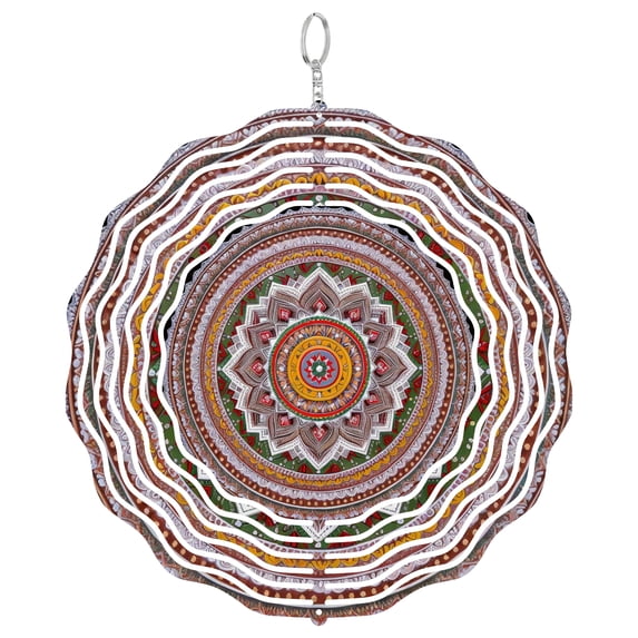 Era Gift Geometric Mandala Motif Sun Catcher 3D Wind Spinner, Stainless ...