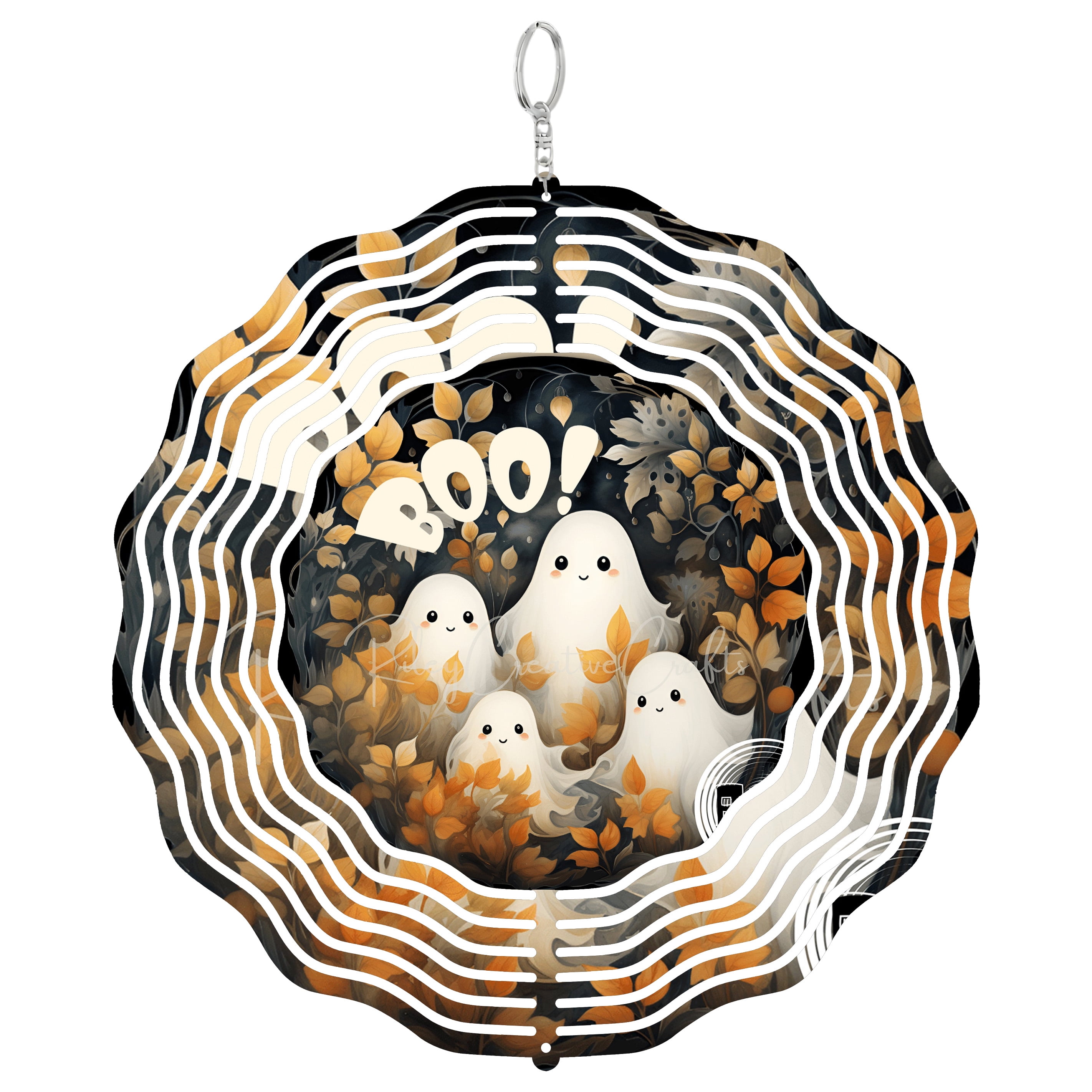 Era Gift Halloween Ghost Wind Spinner, Spooky Fall 3D Kinetic Art ...