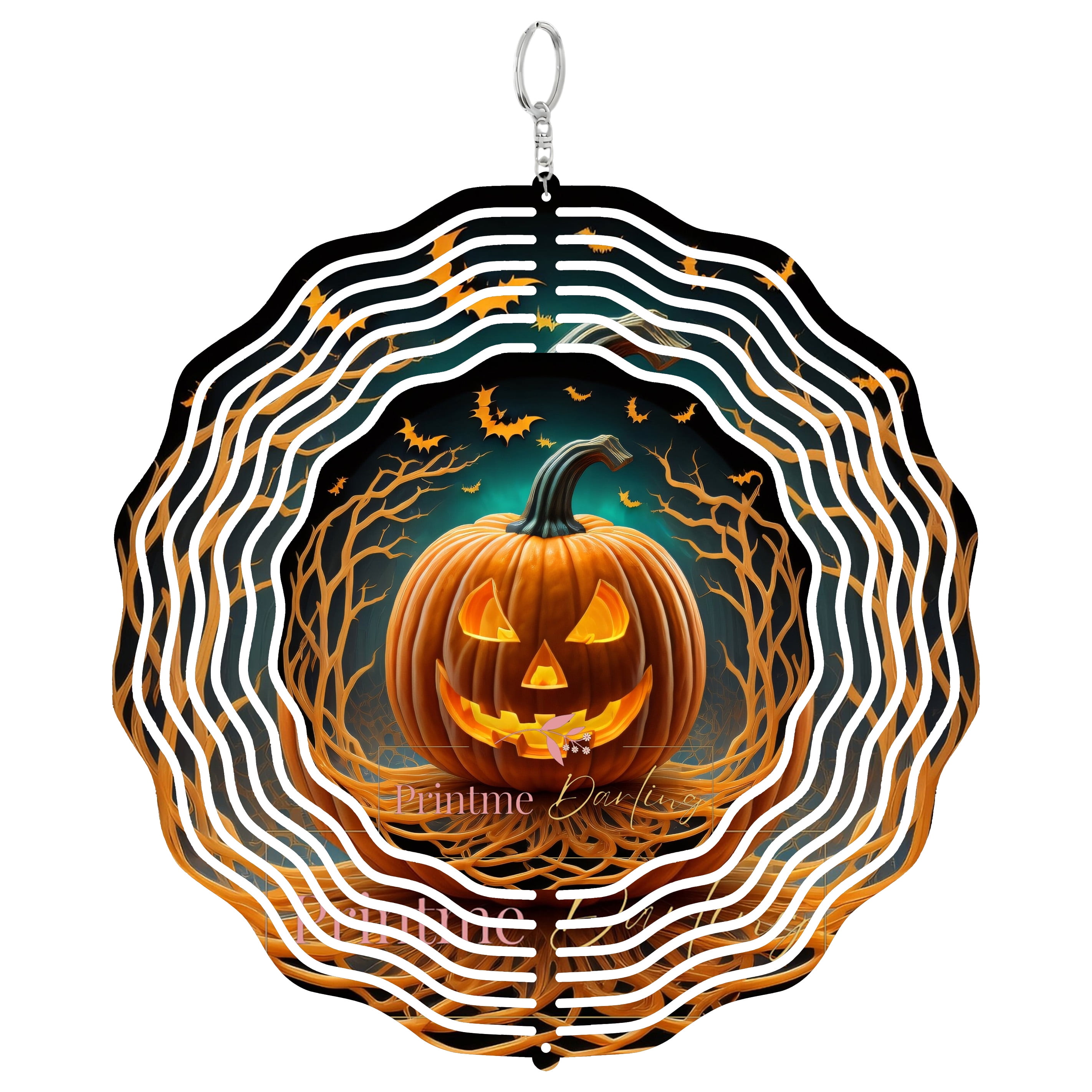 Era Gift Halloween Pumpkin Wind Spinner, Fall Season 3D Kinetic Art ...