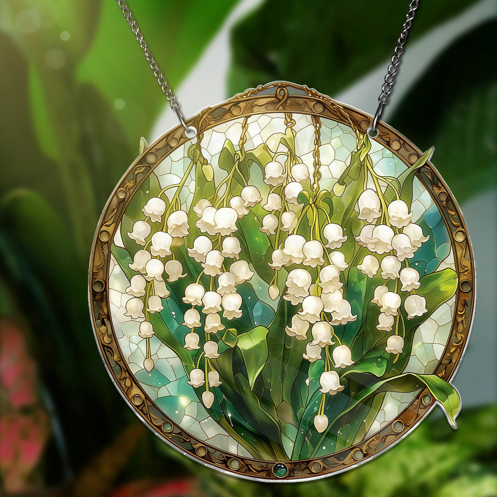 Era Gift Lily of valley ACRYLIC Window Hanging Decor, Flowers ...