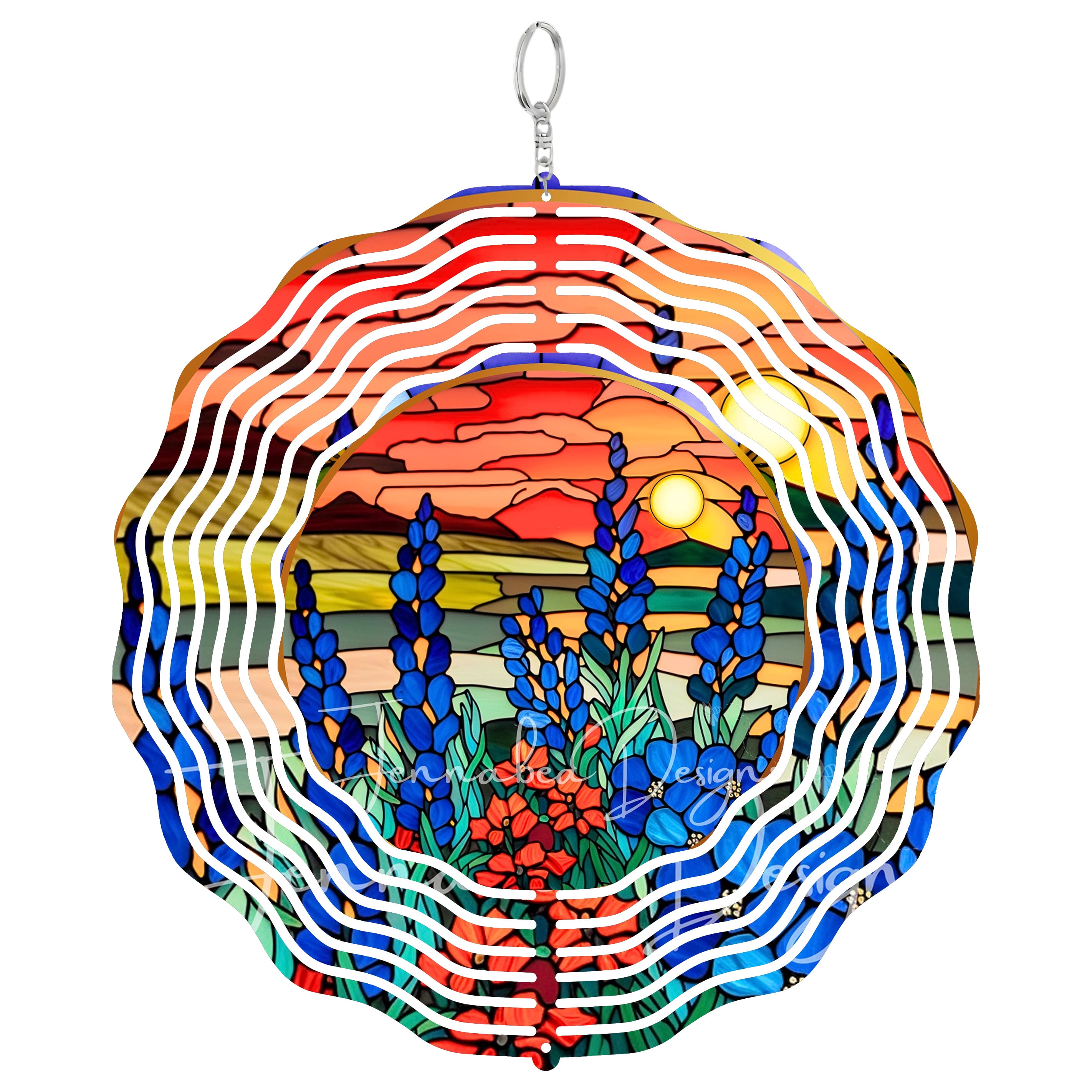 Era Gift Lupine Sunset Sun Catcher 3D Wind Spinner, Stainless Steel ...